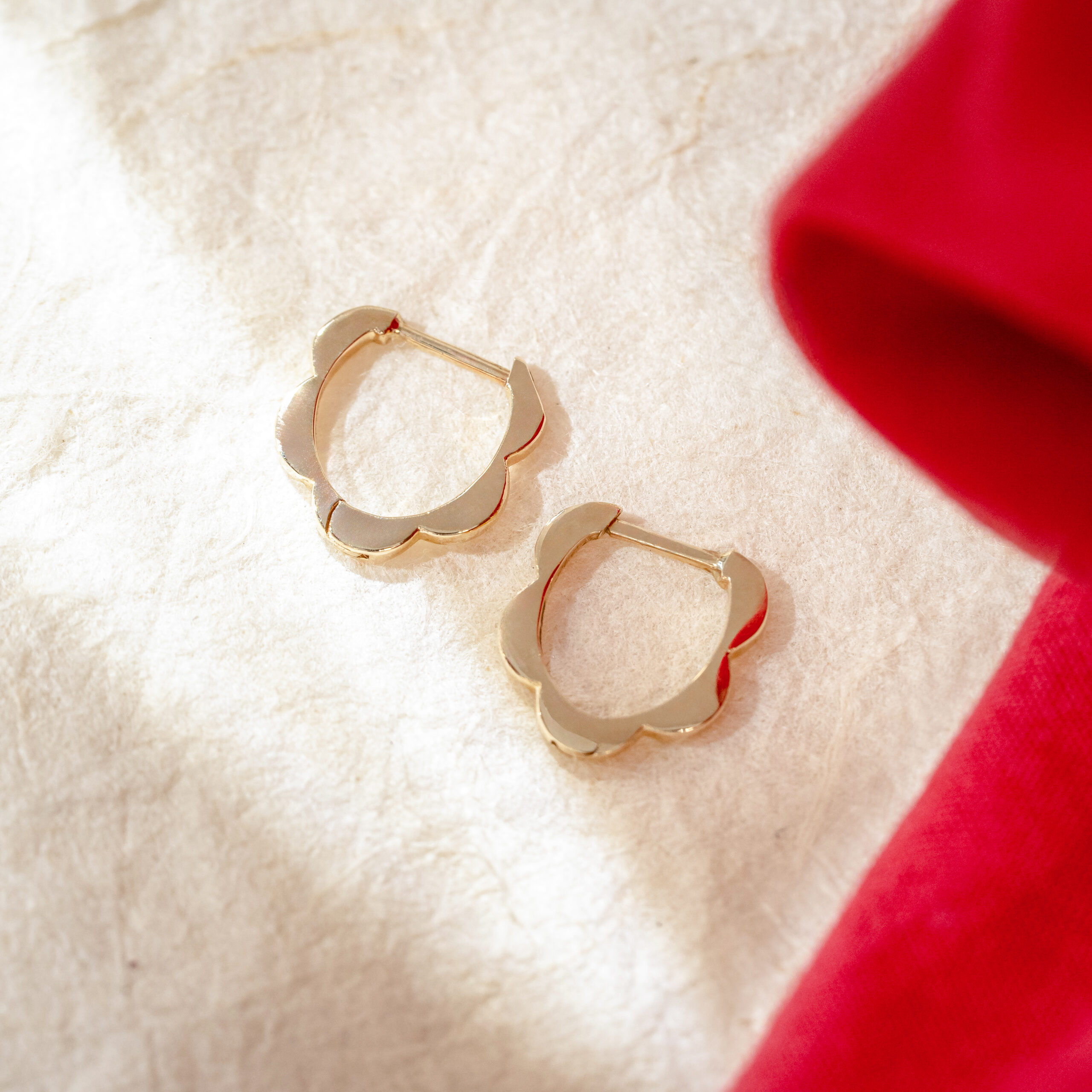 Small Flower Baby Hoops - Eunoia Fine Jewelry